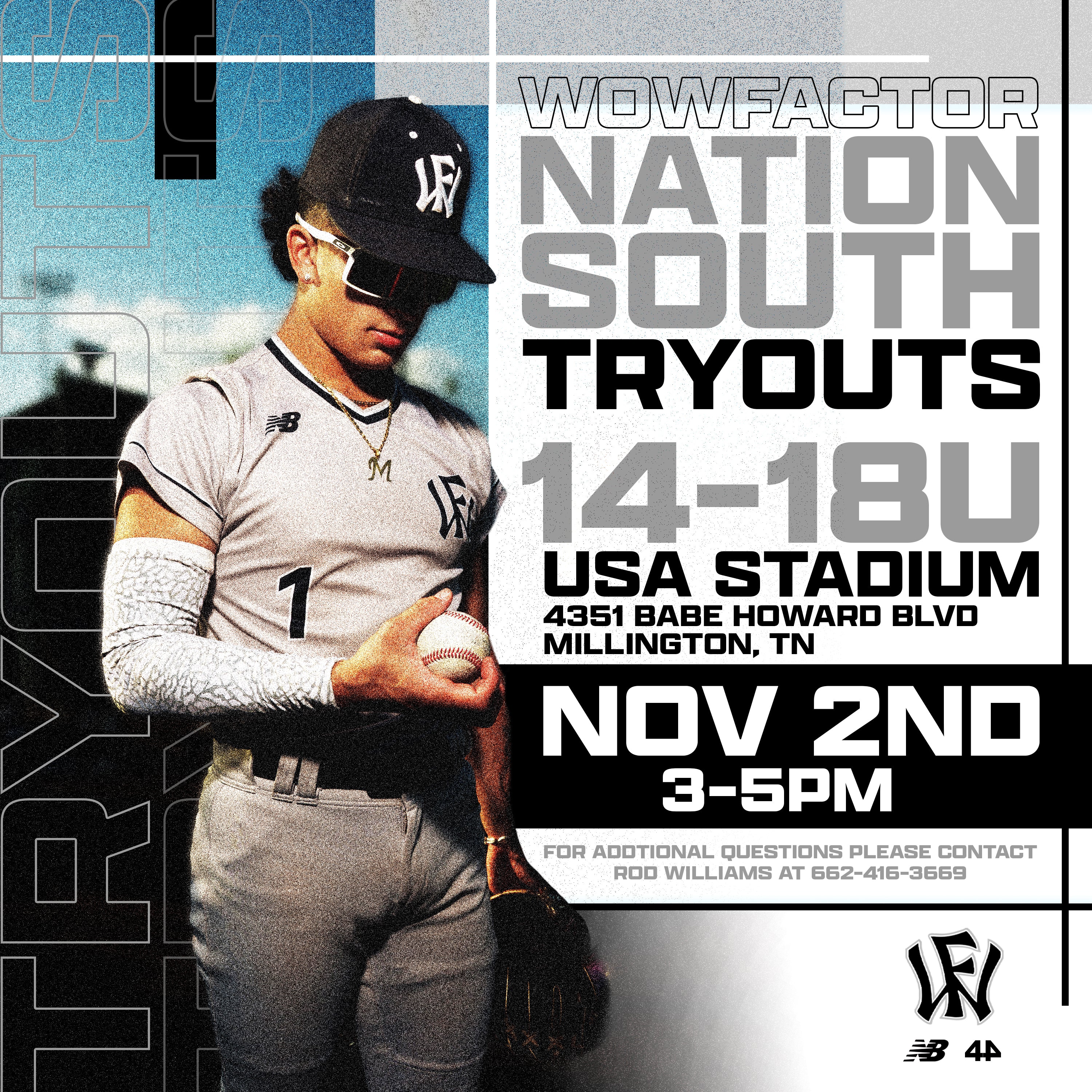 WF Nation South 14U-18U Summer Tryout- November 2nd – Wow Factor baseball