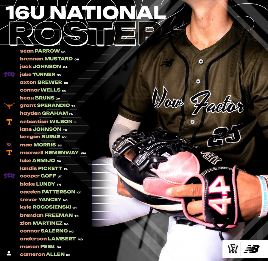 WF National Schedule & Rosters – Wow Factor baseball