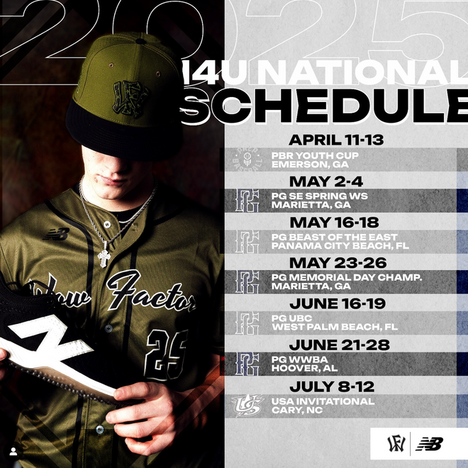 WF National Youth Schedule & Rosters – Wow Factor baseball